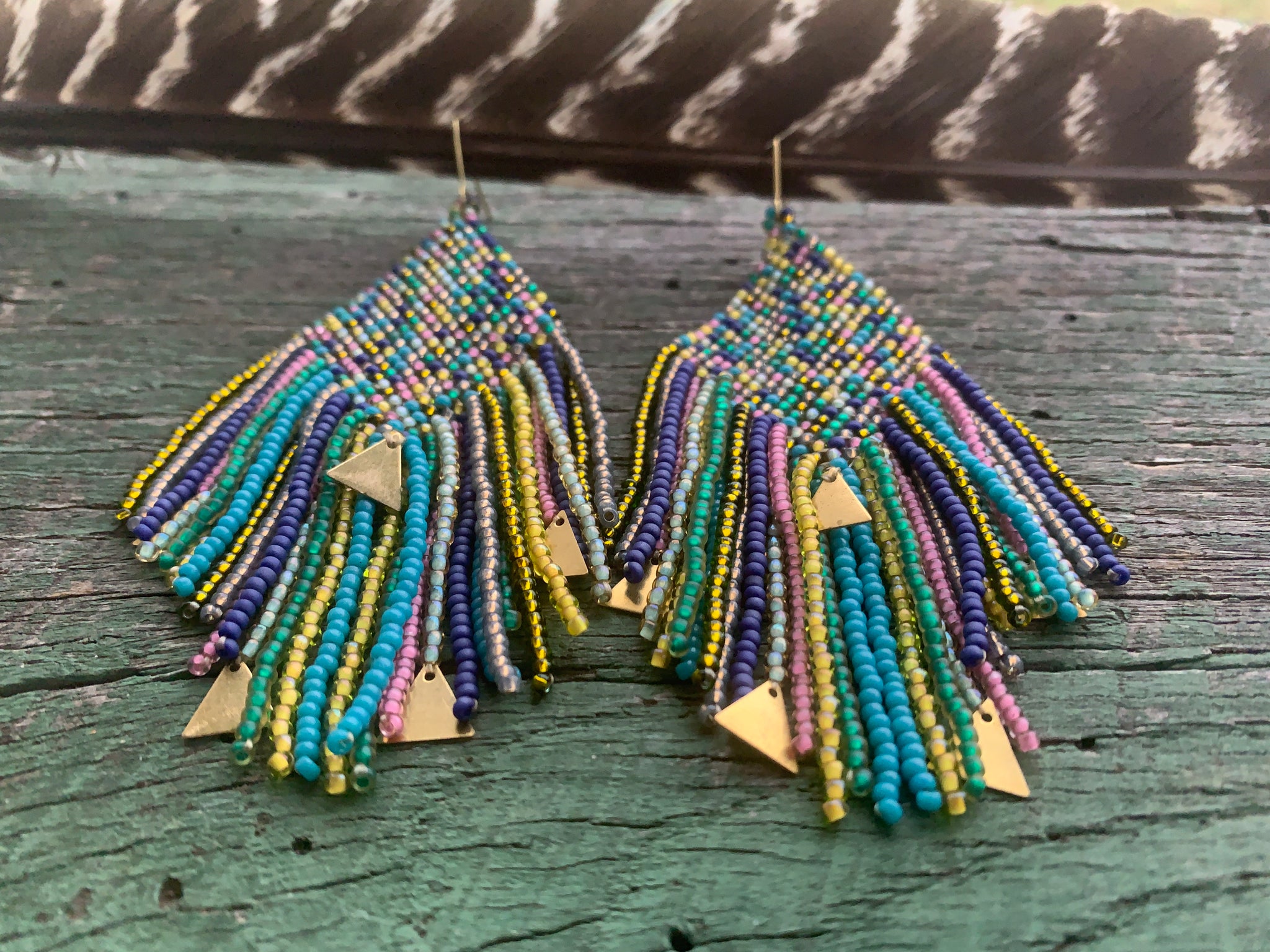 Multi coloured statement earrings store